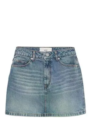 Ami Denim Mini Skirt - Blue