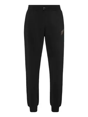 PLEIN SPORT Label Loose Track Pants - Black