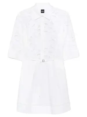 BOSS Derodi Mini Shirtdress - White