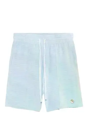 Casablanca Casablanca Velour Stripe Shorts Blue