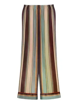 Sleeper Striped Straight-leg Trousers - Brown