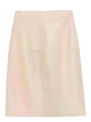 Kiton Leather Mini Skirt - Neutrals