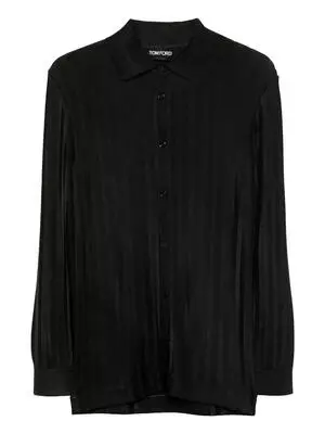 TOM FORD Striped Shirt - Black