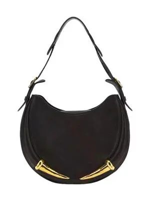 Roberto Cavalli Fang Curved-silhouette Shoulder Bag - Black