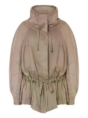 Alberta Ferretti Drawstring-waist Jacket - Neutrals