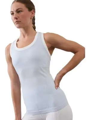 Athleta Momentum Seamless Tank Top - Gossamer/white