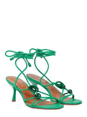 Zimmermann Gleam 65 Embellished Leather Sandals - Green