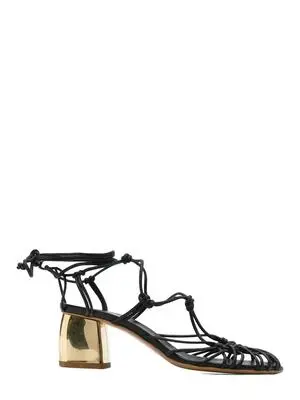 FORTE_FORTE 50mm Strappy Sandals - Black