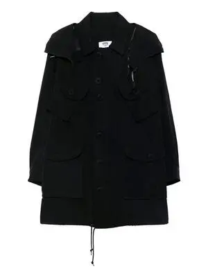 Junya Watanabe X C.p. Company Goggle-detailed Parka - Black