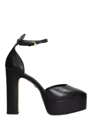 ANDREA CARRANO 120mm Leather Platform Pumps - Black