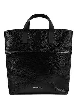 Balenciaga Explorer Tote Bag With Strap - Black