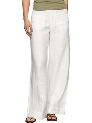 Sanctuary The Linen Marine Wide Leg Pants - White