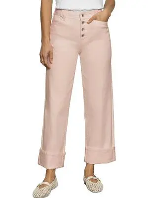 Sanctuary Luna Cuffed Denim Pants - Earth Pink