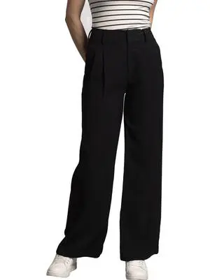 WEEKEND LOS ANGELES WEEKEND LOS ANGELES Lacy Straight Leg Trousers Black