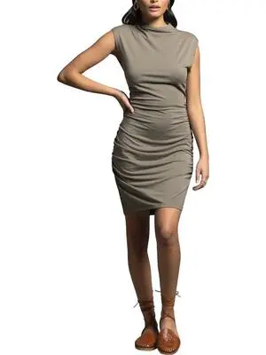 WEEKEND LOS ANGELES Bonnie Ruched Body-con Dress - Smokey Olive