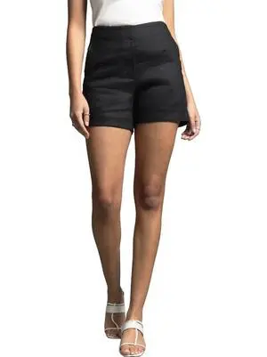WEEKEND LOS ANGELES Luna Linen Blend Shorts - Black