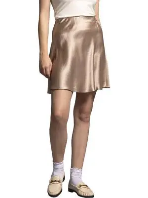 WEEKEND LOS ANGELES Dawn Satin Skirt - Light Taupe