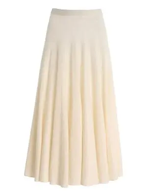 THE ROW Jaliah Knit Midi Skirt - White