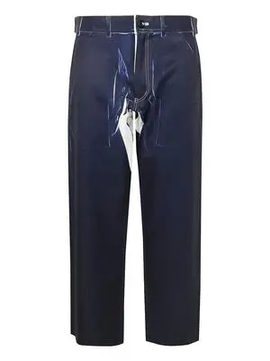 Comme Des Garçons Woven Trousers - Blue