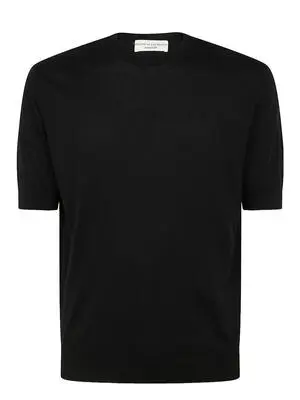 FILIPPO DE LAURENTIIS Short Sleeve Round Neck Sweater