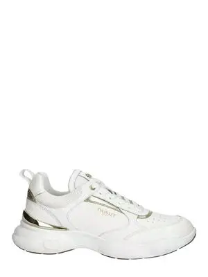 TWINSET Leather Sneakers - White