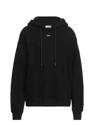 OFF-WHITE™ Brand Logo French Terry Hoodie - Black