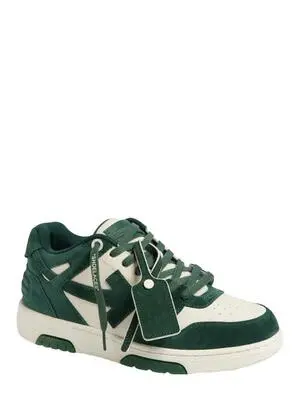Off-White Out Of Office Low Top Sneakers - Jet Green - Ecru