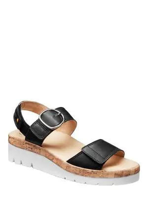 Samuel Hubbard Portola Two Strap Sandal - Black Leather