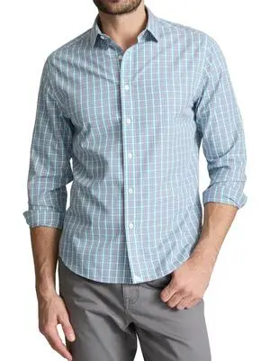UNTUCKIT Fairchild Plaid Wrinkle Free Cotton Button-up Shirt - Green