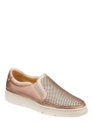 Samuel Hubbard Featherlight Laguna Slip-on Sneakers - Rose Gold Metallic Leather