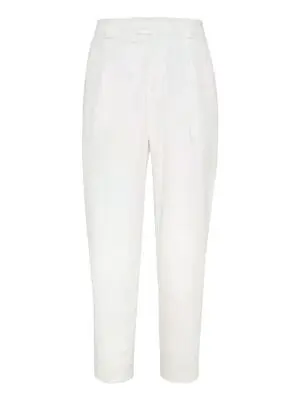 Brunello Cucinelli Gabardine Trousers - White