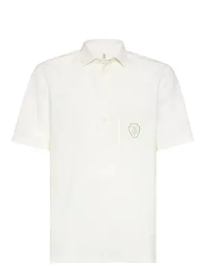 Brunello Cucinelli Logo-appliqué Polo Shirt - White