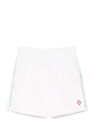 Casablanca Striped Towelling Tennis Shorts - White