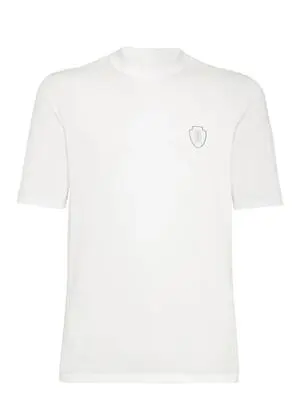 Brunello Cucinelli Logo-appliqué T-shirt - White