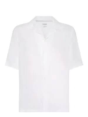Brunello Cucinelli Camp Collar Shirt - White