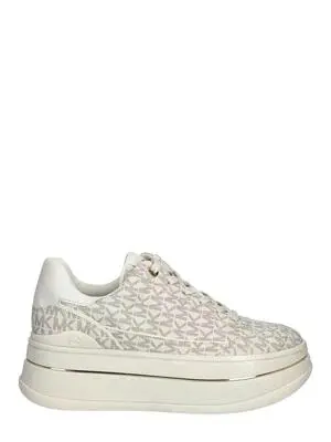Michael Kors Monogram Platform Sneakers - White