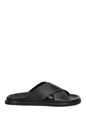 Paul & Shark Leather Slides - Black