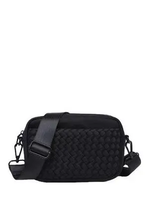 SOL AND SELENE Inspiration Woven Crossbody Bag - Black