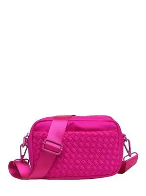 SOL AND SELENE Inspiration Woven Crossbody Bag - Fuchsia