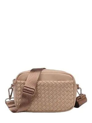 SOL AND SELENE Inspiration Woven Crossbody Bag - Nude