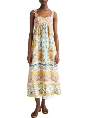 FARM RIO FARM Rio Maritime Magic Linen-Blend Sundress