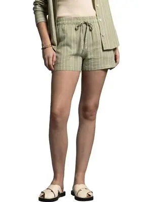 WEEKEND LOS ANGELES WEEKEND LOS ANGELES Maxime Linen Blend Drawstring Shorts Tea