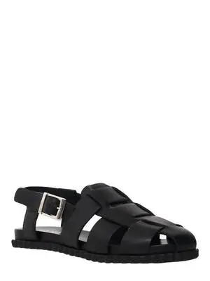 VOILE BLANCHE Alice Fisherman Sandal - Black