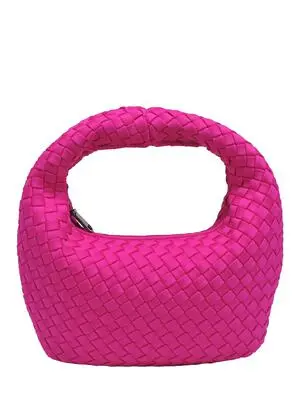 SOL AND SELENE Sol And Selene Woven Neoprene Hobo Bag Fuchsia