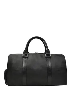 STEEL HORSE LEATHER The Endre Weekender Vintage Leather Duffle Bag - Black