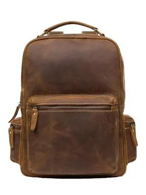 STEEL HORSE LEATHER The Langley Full Grain Leather Backpack - Brown