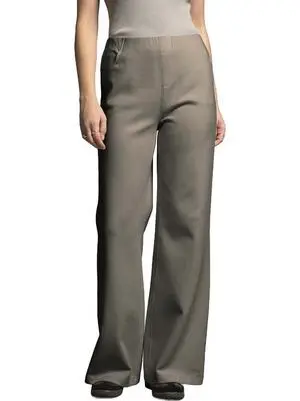 WEEKEND LOS ANGELES Genevieve Wide Leg Trousers - Black Brown
