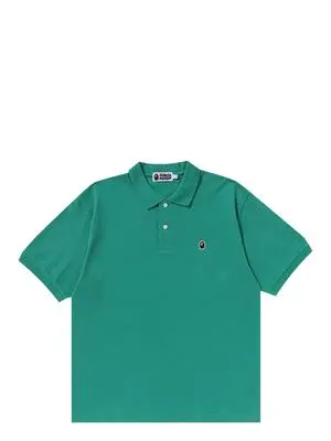 A BATHING APE One Point Relaxed Fit Polo Shirt - Green