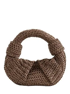 SIMONMILLER SIMONMILLER Raffia Lopsy Bag Chocolate