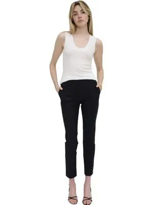 Rosetta Getty Cropped Skinny Pant - Black
